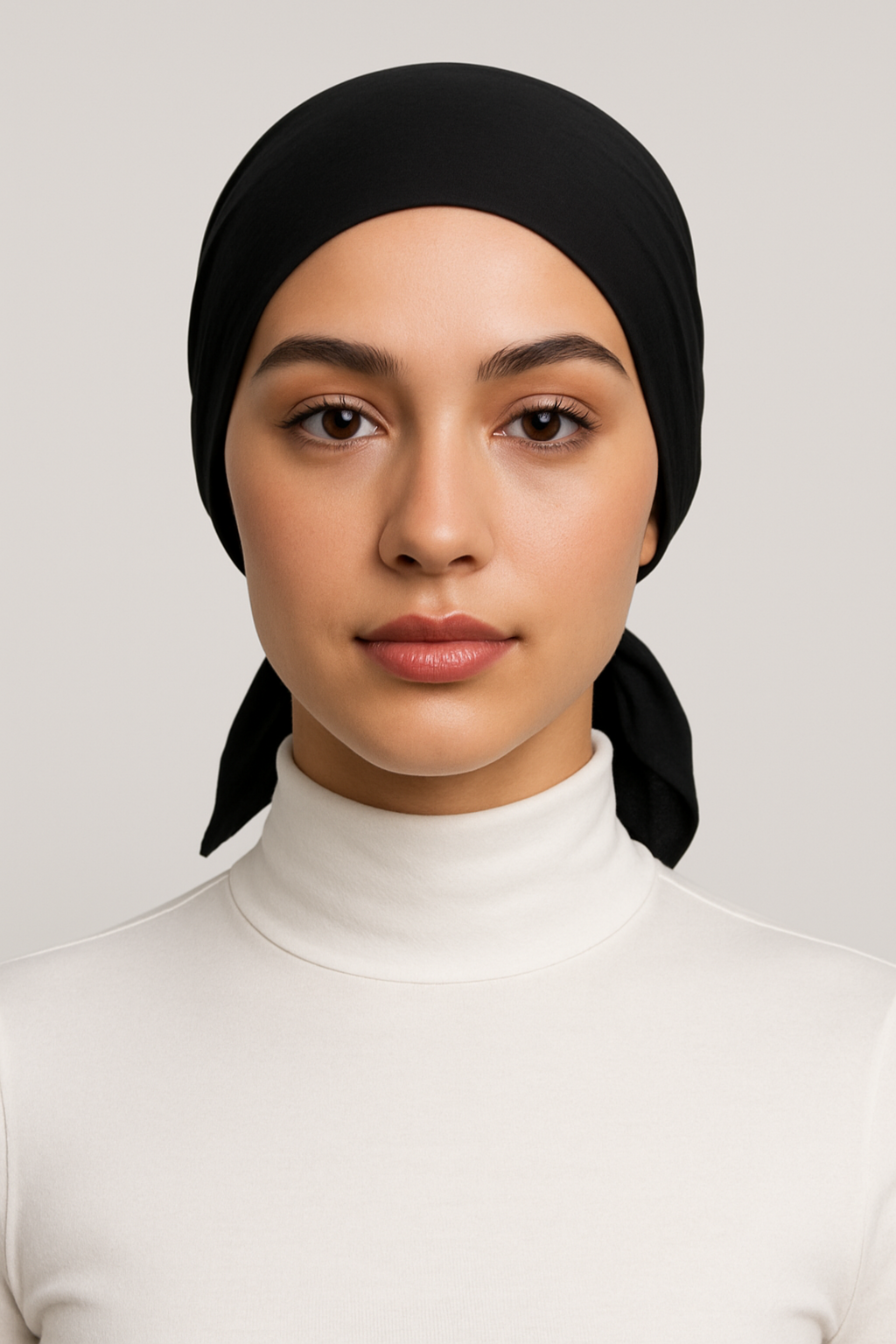 Bamboo Jersey Mesh Tie Back Undercap Set in Black and Ivory